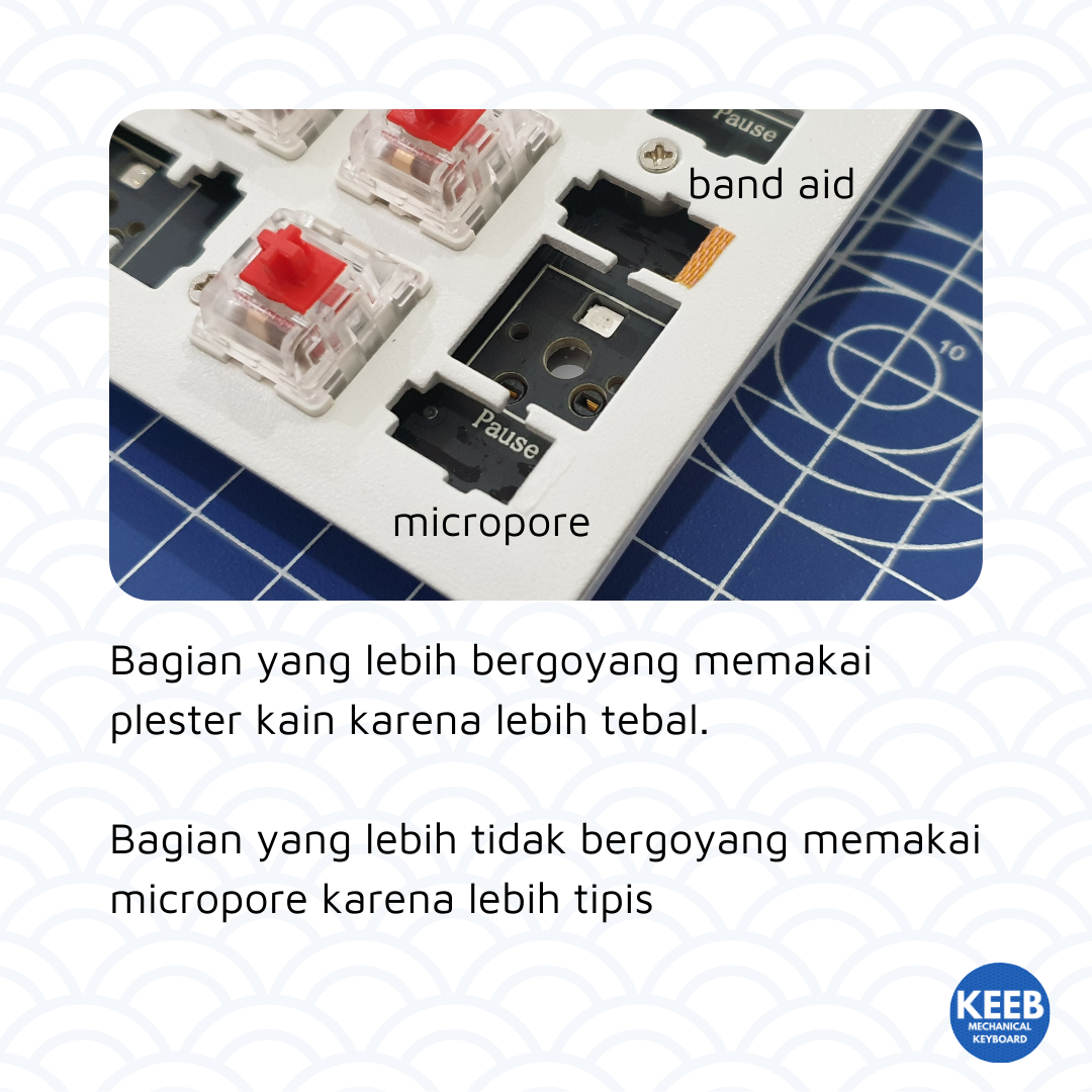 CARA PASANG BAND-AID MOD DI STABILISER – KEEB Mechanical Keyboard