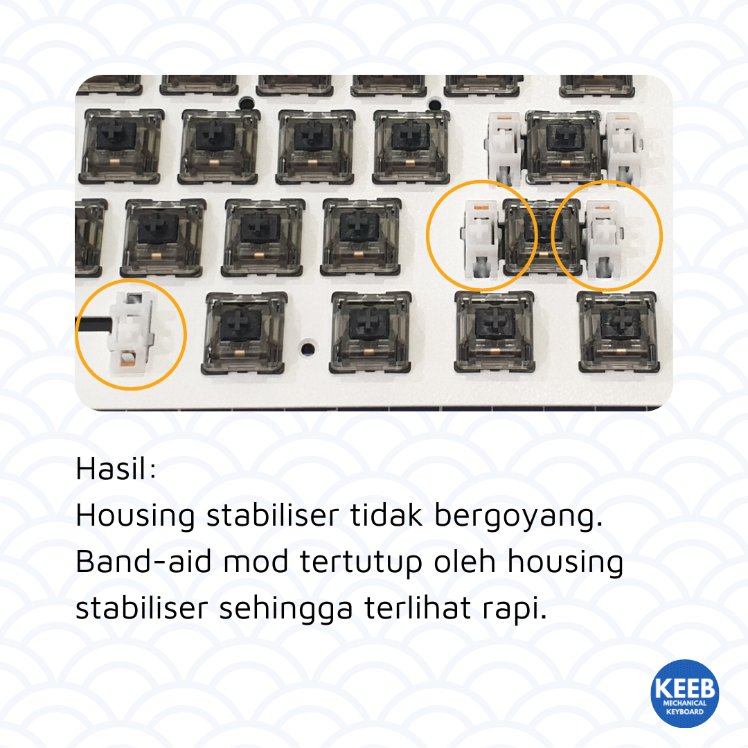 CARA PASANG BAND-AID MOD DI STABILISER – KEEB Mechanical Keyboard