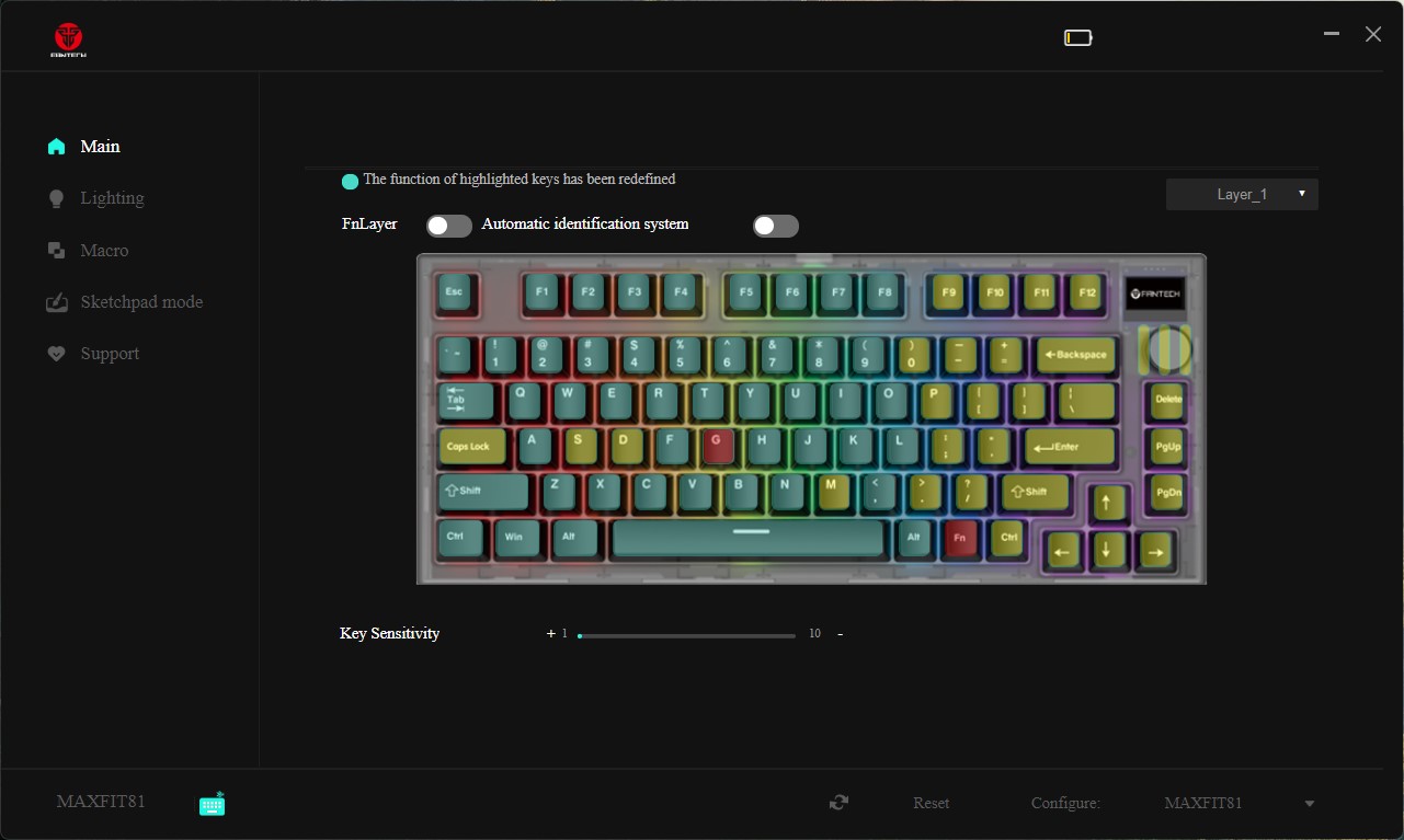 FANTECH MAXFIT81 – MECHANICAL KEYBOARD WITH OLED DISPLAY (in English ...