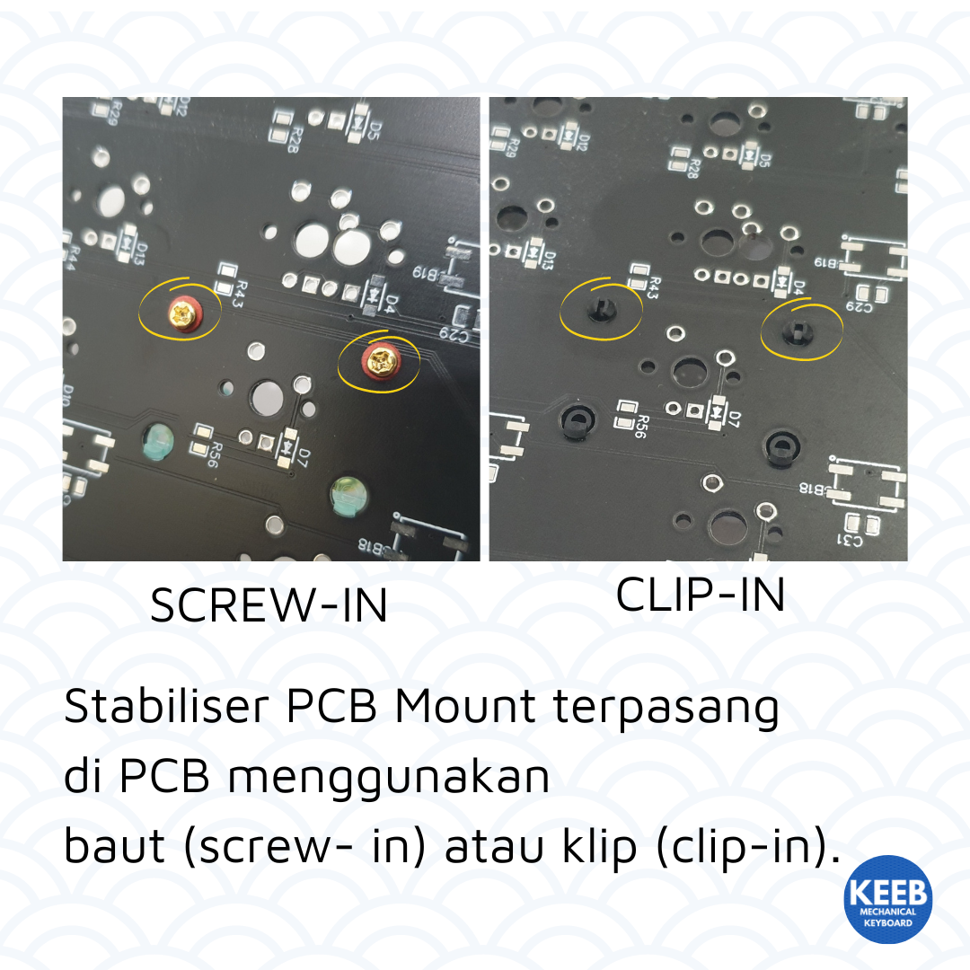 Apa Beda Stabiliser Plate Mount dan PCB Mount? – KEEB Mechanical Keyboard